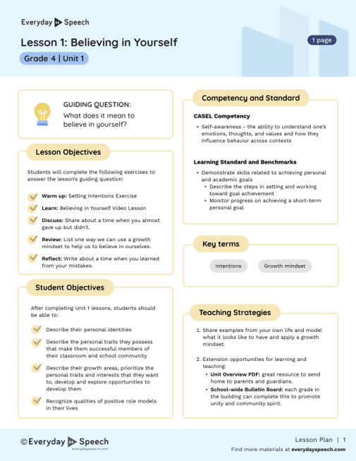 No Prep SEL Lesson For Grade 4 No Prep SEL Lesson For Grade 4
